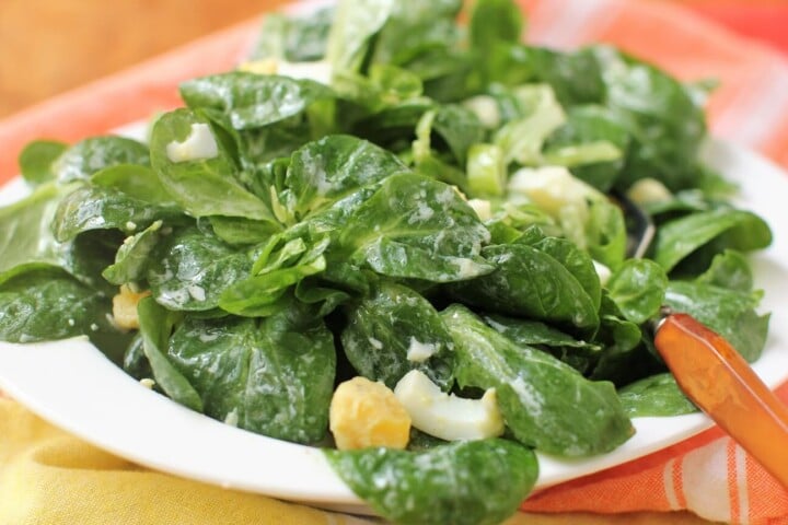 Swiss Green Salad with Creamy Dressing | Kitchen Frau