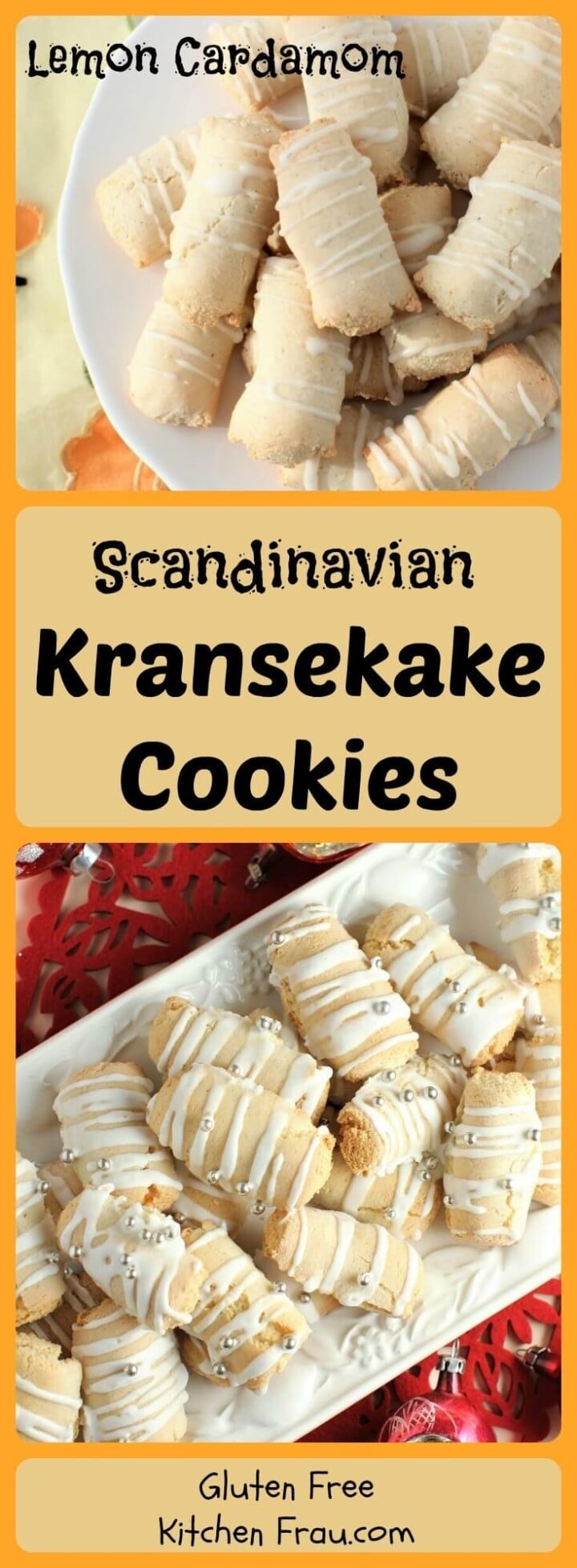 Lemon Cardamom Kransekake Cookies | Kitchen Frau
