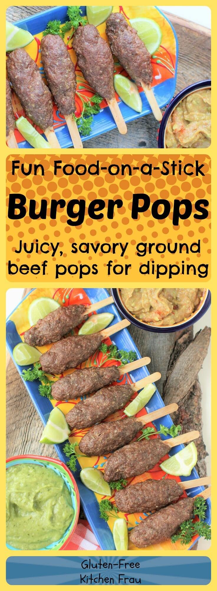 Cooking with Kids: Burger Pops (Tasty Food on a Stick) | Kitchen Frau