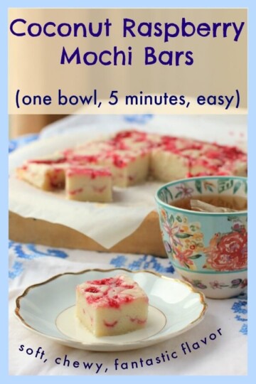 Gluten Free Coconut Raspberry Mochi Bars | Kitchen Frau