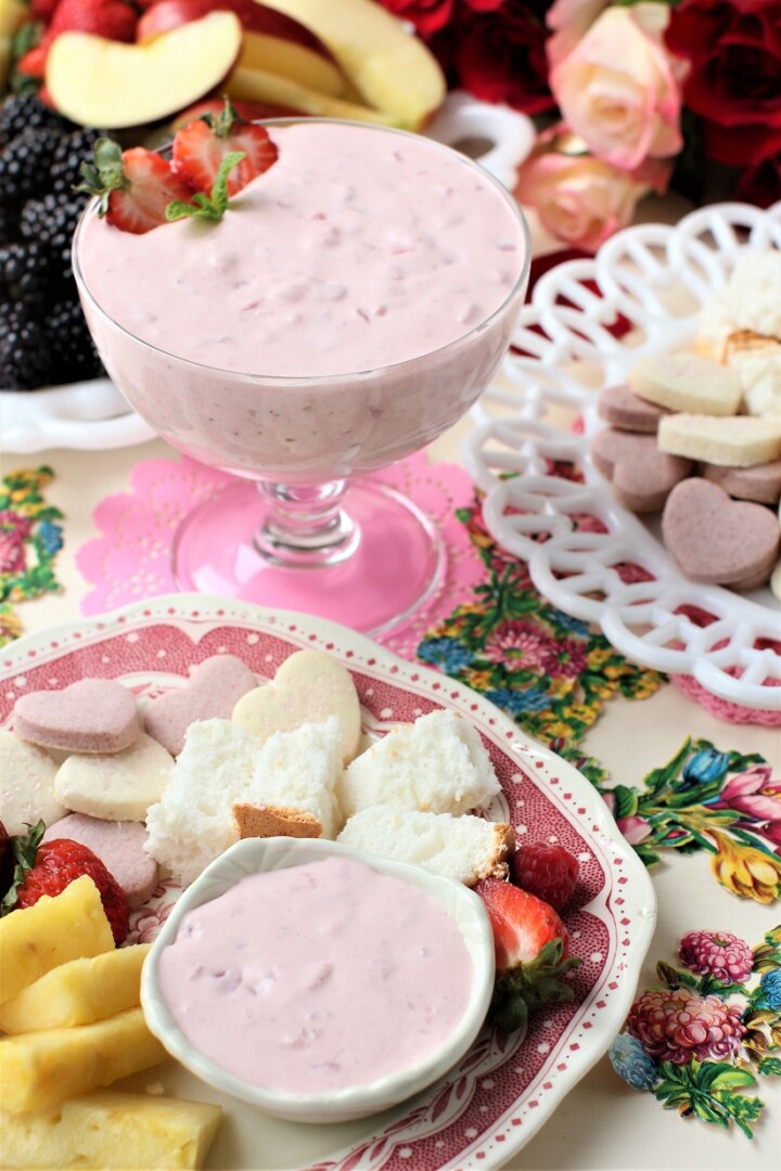 Strawberry Flip Fruit Dip for Fruit, Cookies, Cake | Kitchen Frau