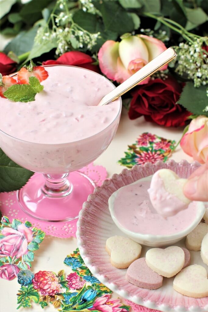 Strawberry Flip Fruit Dip for Fruit, Cookies, Cake | Kitchen Frau