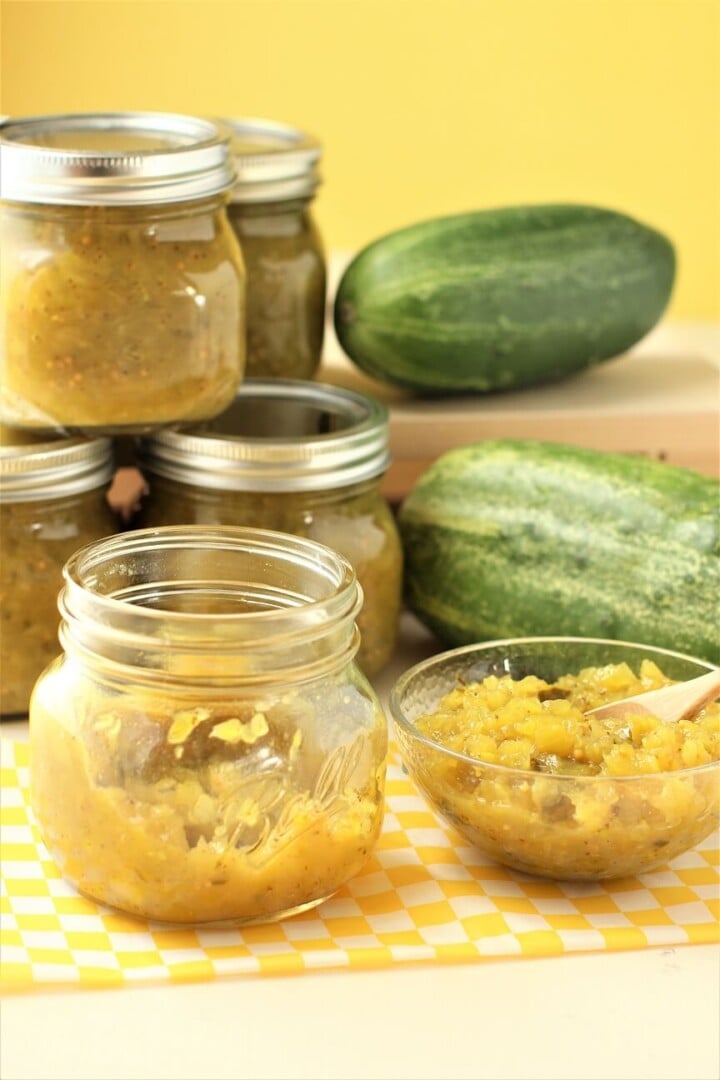 Pickle Relish Made with Overripe Cucumbers | Kitchen Frau