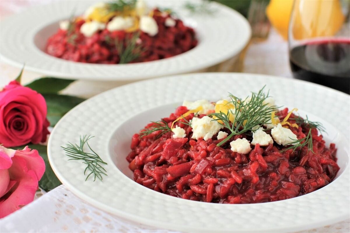 Beet Risotto - Loaded with Color and Flavor | Kitchen Frau