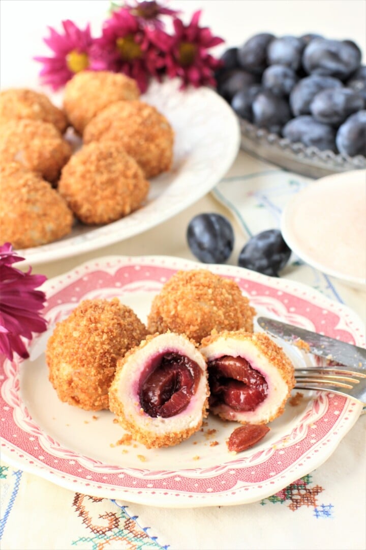 Plum Dumplings (Zwetschgenknödel) | Kitchen Frau
