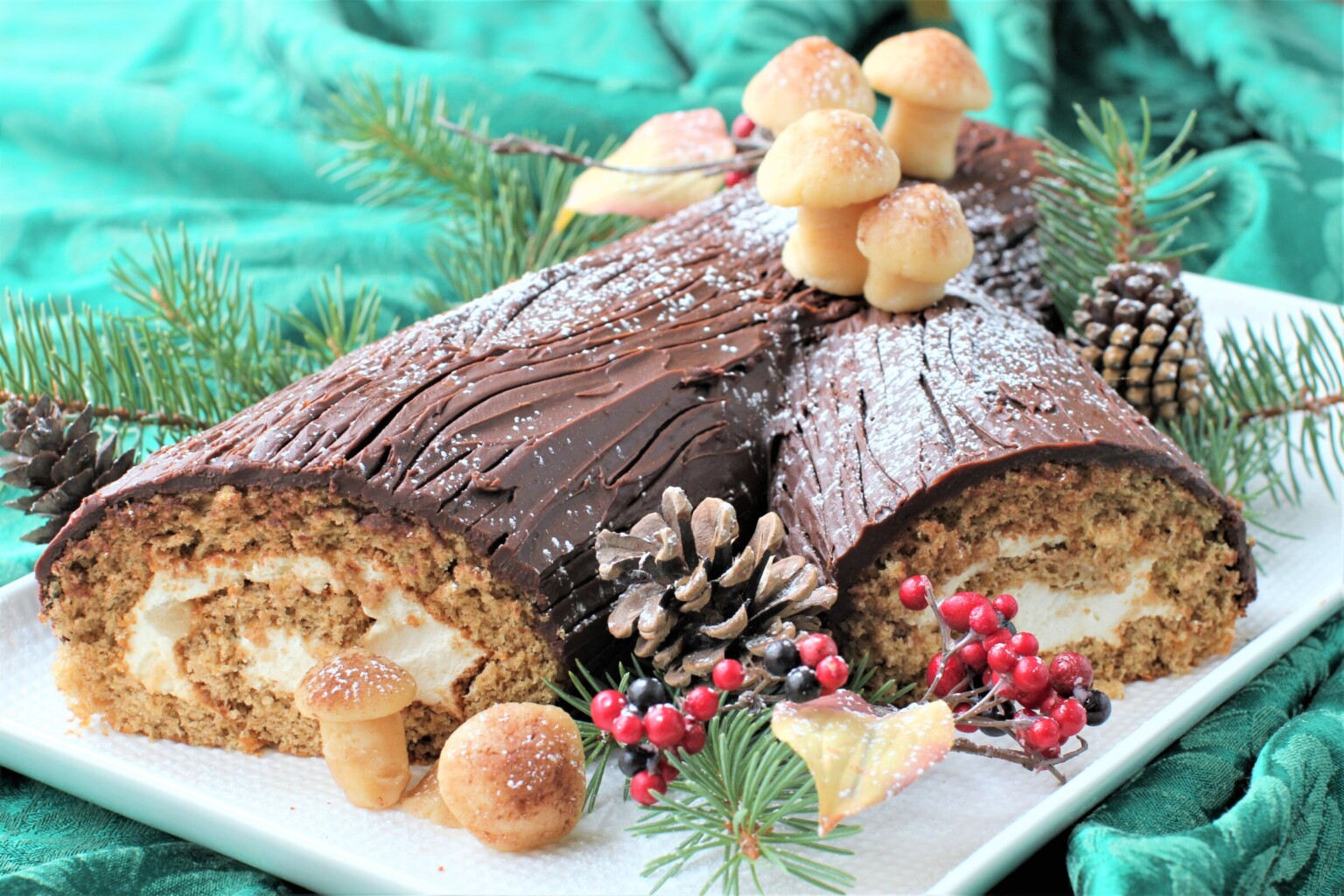 Bûche De Noël (Yule Log) German Style, with Lebkuchen and Marzipan ...