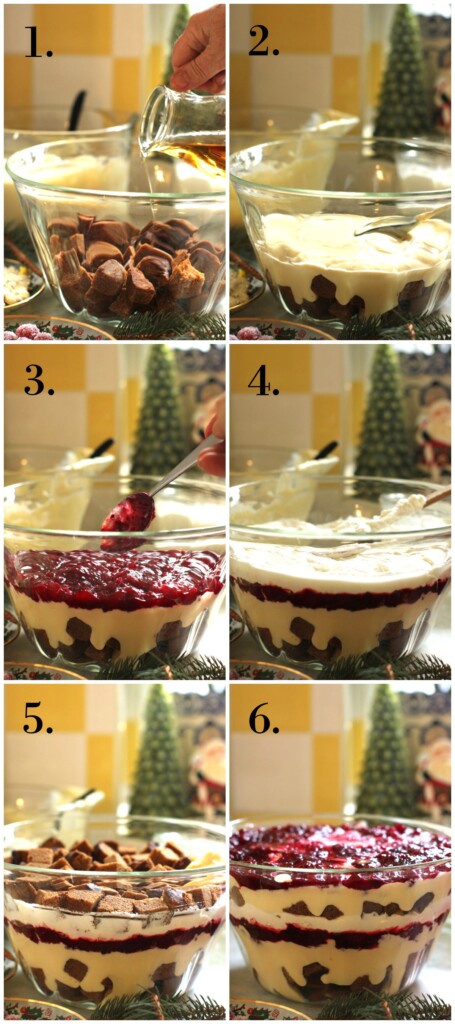 German Gingerbread Christmas Trifle with Cranberries and White ...