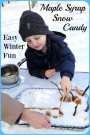 Maple Syrup Snow Candy - Kitchen Frau