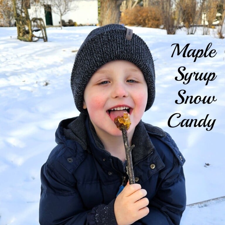 Maple Syrup Snow Candy - Kitchen Frau