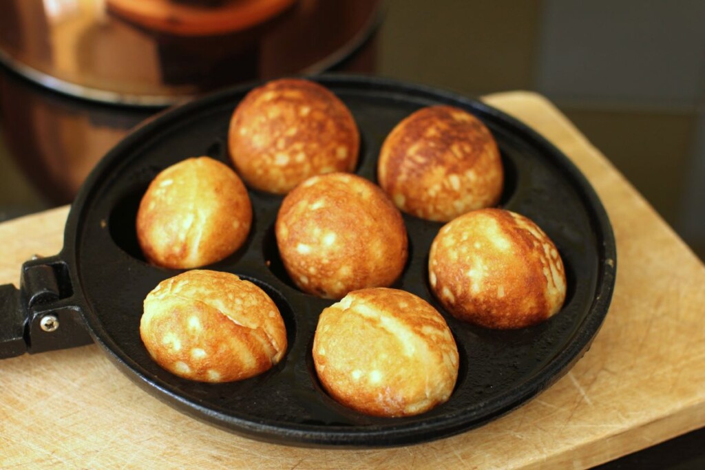 Aebleskiver (Danish Pancake Balls) - Kitchen Frau