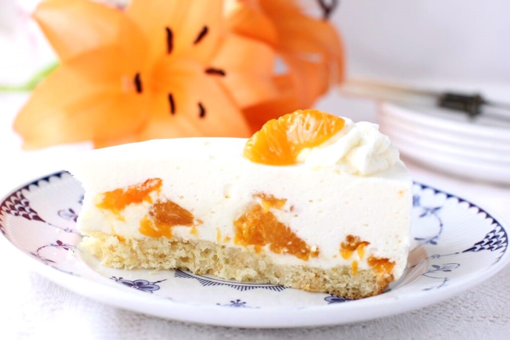 Mandarinen Sahnetorte (German Mandarin Cream Torte) - Kitchen Frau